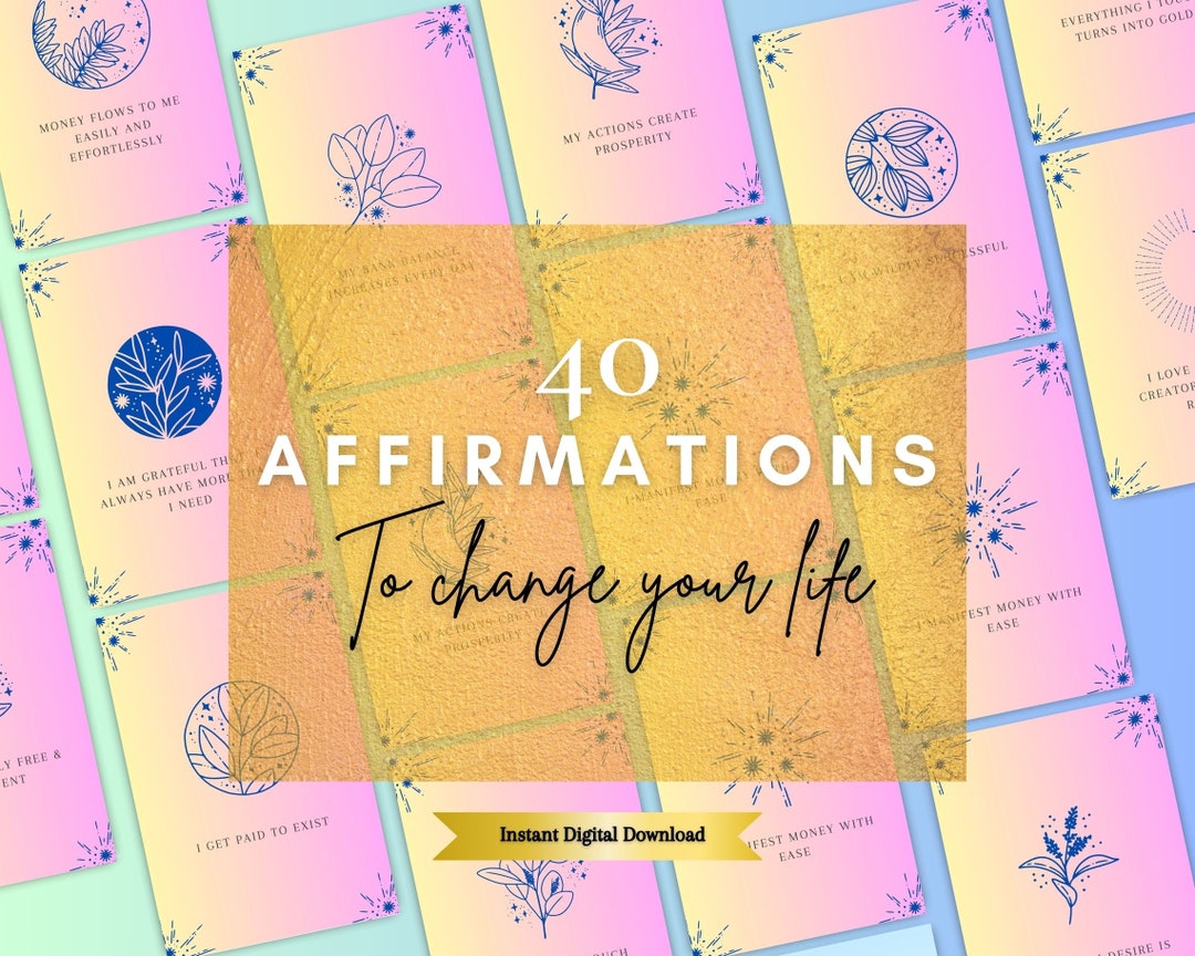 Pretty Affirmation Deck - 40 Affirmation Cards for Everyday Abundance ...