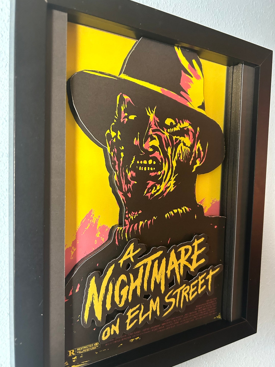 Freddy Krueger Pop Art Style Movie Poster 3D Shadow Box, 8x10, Handmade ...