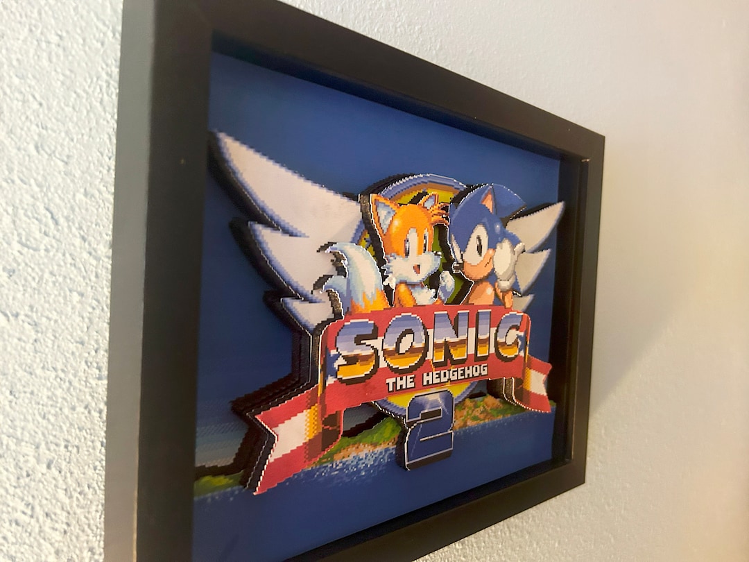Sonic the Hedgehog 2 Shadow Box: Retro Sega Genesis Art (8x10) - Etsy