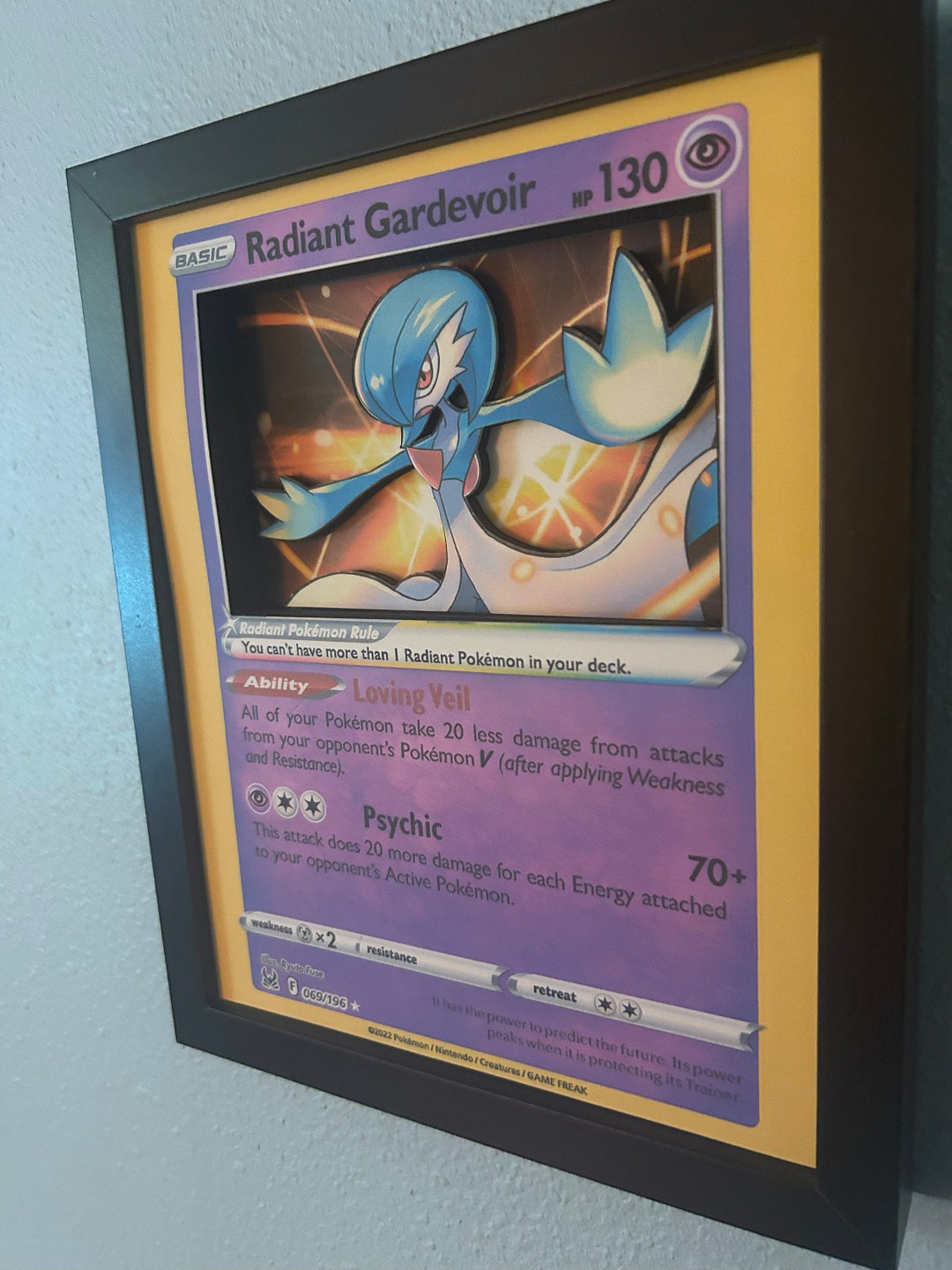 Radiant Gardevoir 3D Pokémon Card Shadow Box, 8x10, Handmade Pokémon ...