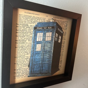 Doctor Who TARDIS 3D Shadow Box, 8x8, Handmade Pop Culture Art - Etsy