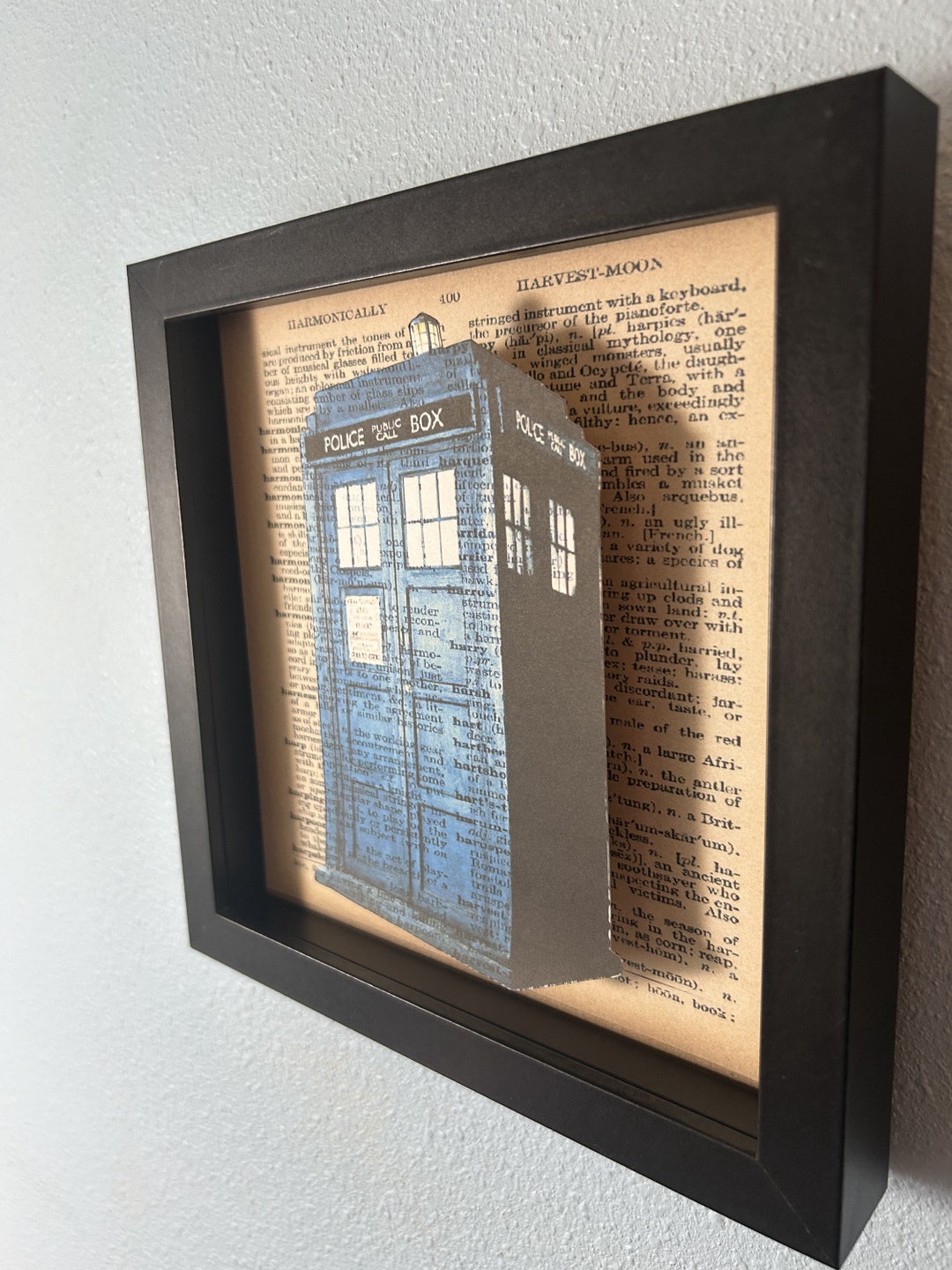Doctor Who TARDIS 3D Shadow Box, 8x8, Handmade Pop Culture Art - Etsy