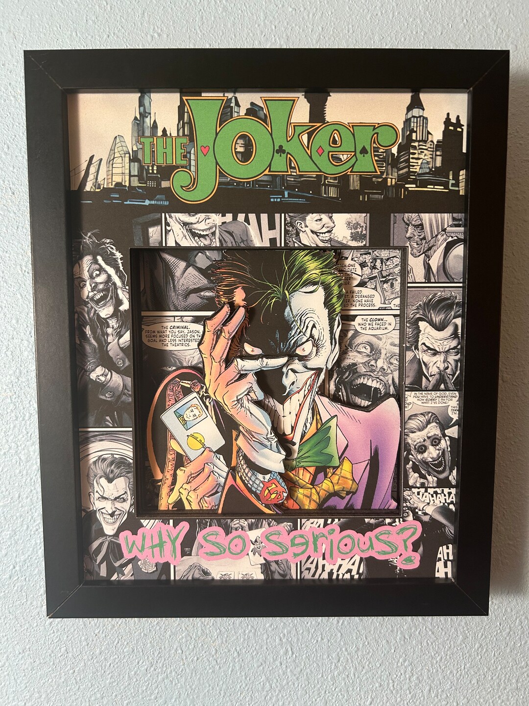 Joker 3D Shadow Box, 8x10, Handmade Joker Art, DC Comics Wall Décor - Etsy