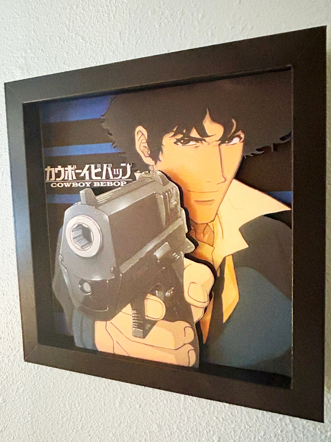 Cowboy Bebop Spike 3D Shadow Box, 8x8, Anime Art, Handmade Decoration ...