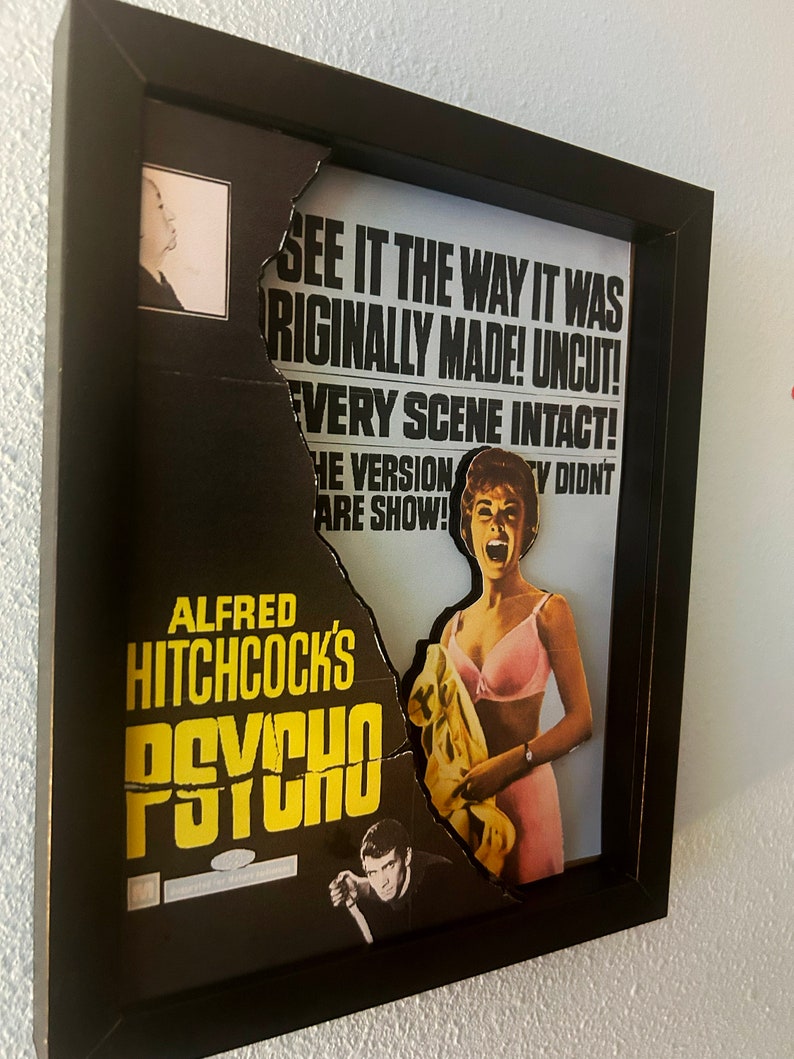 Psycho Movie Poster 3D Shadow Box, 8x10, Classic Horror Art - Etsy