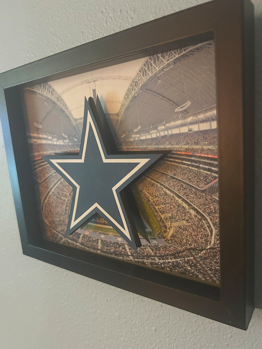 Dallas Cowboys NFL Team Logo 3D Shadow Box, 8x10, Handmade Sports Art ...