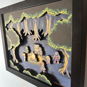 Chrono Trigger Campfire Scene 3D Shadow Box, 8x10, Handmade Game Art - Etsy