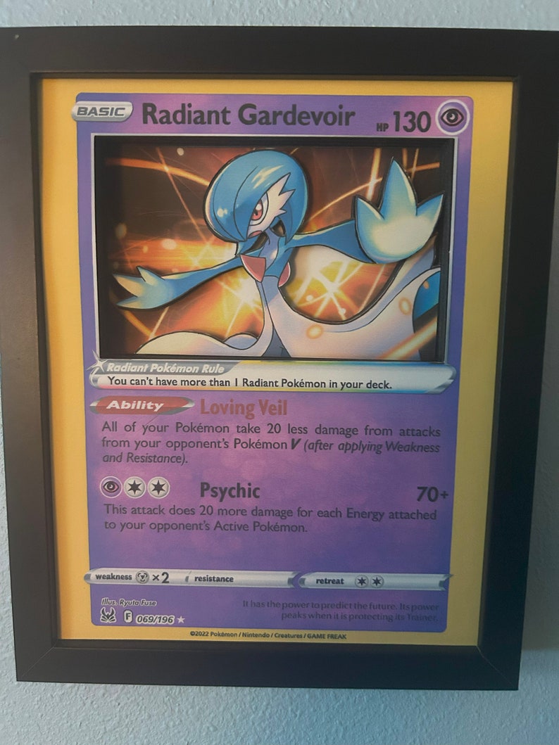 Handmade Radiant Gardevoir 3D Pokémon Card Shadow Box, 8x10 - Etsy