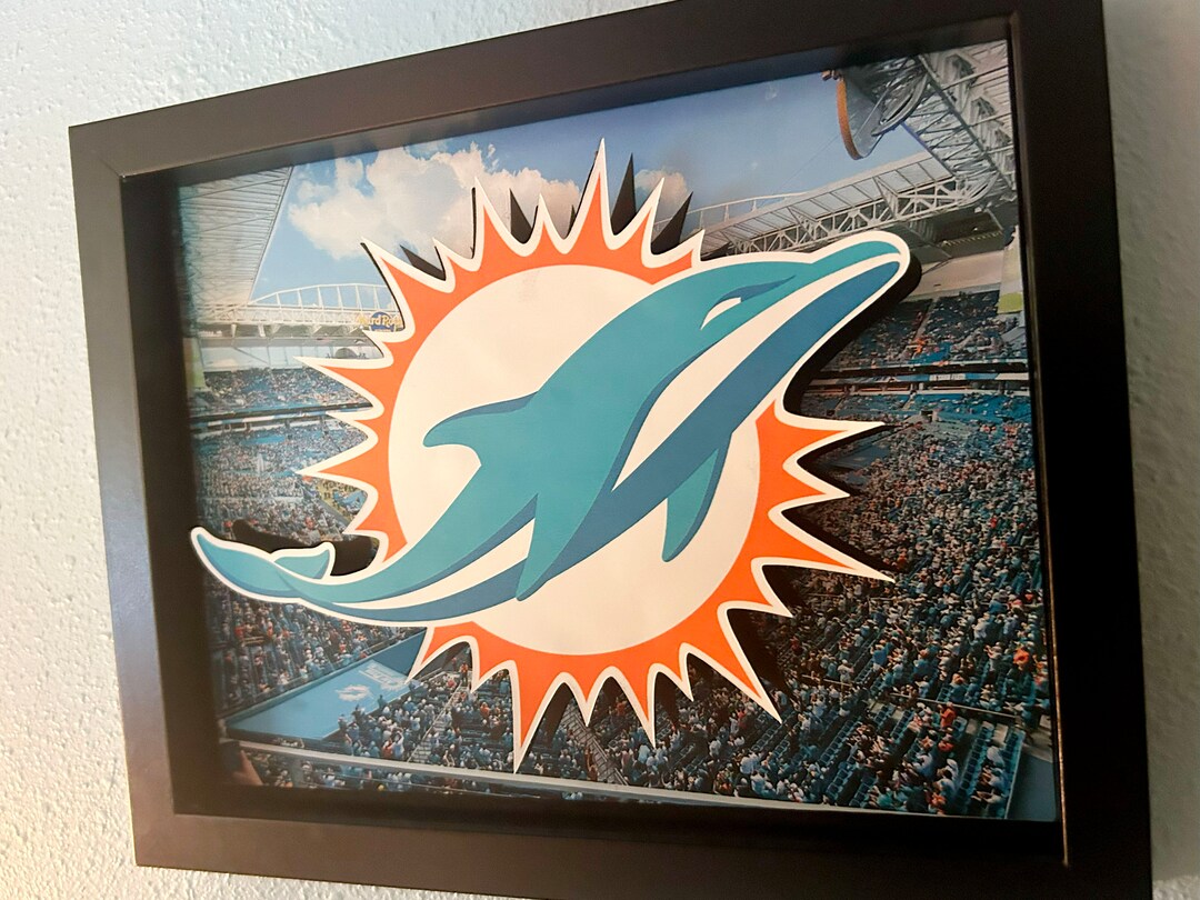 Miami Dolphins 3D Shadow Box, 8x10, Hard Rock Stadium - Etsy