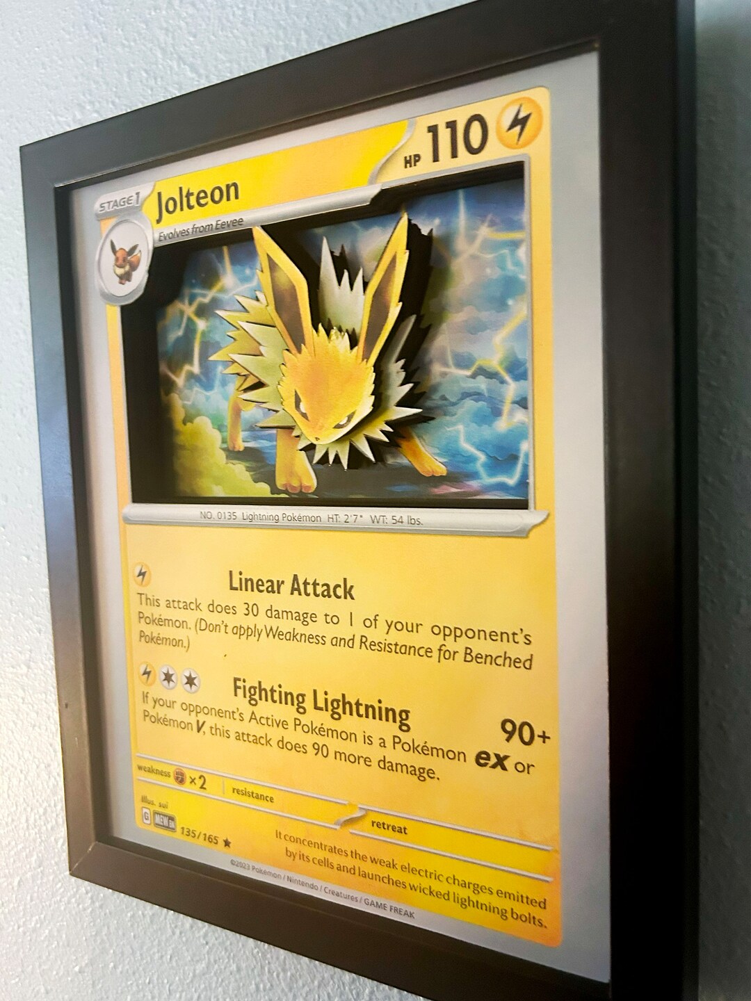 Jolteon 3D Pokémon Card Shadow Box, 8x10, Electric Type Art - Etsy