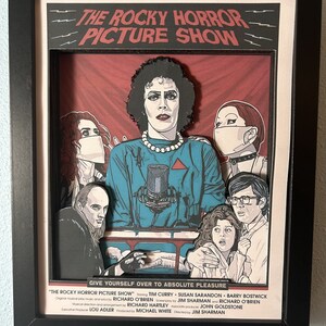 Rocky Horror Picture Show 3D Shadow Box, 8x10, Handmade Pop Culture Art ...