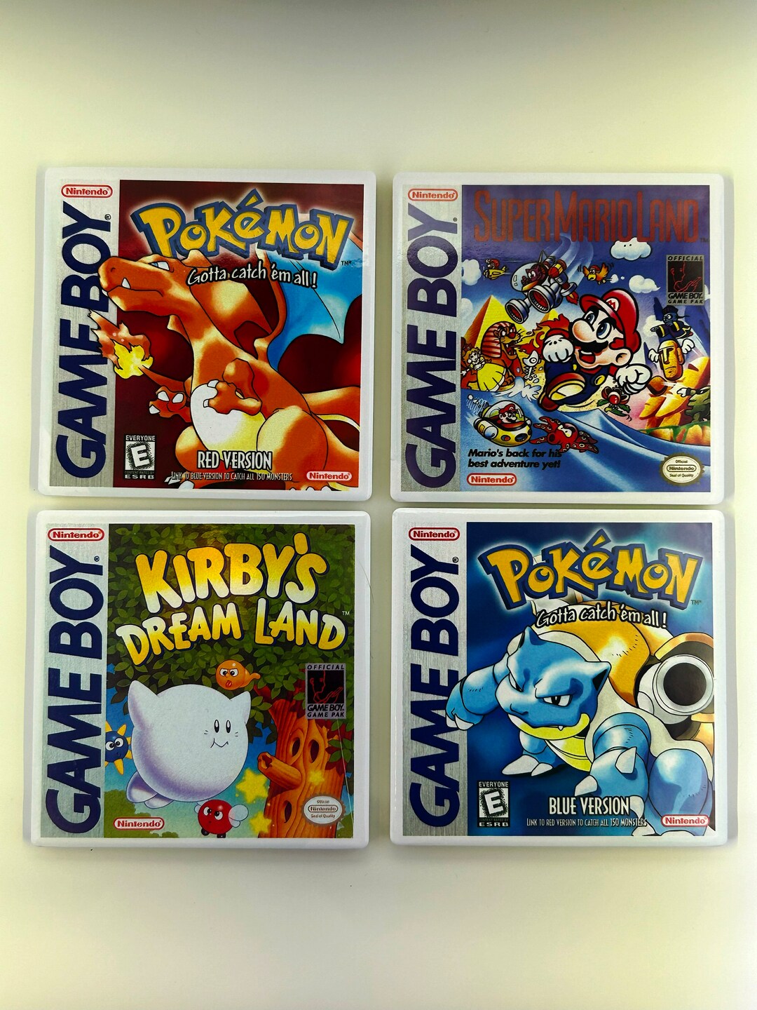 Gameboy Boxart Coasters Set 1 4x4 Ceramic With Corkboard Backing - Etsy