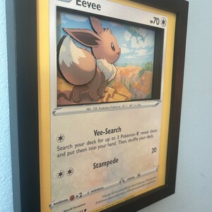 Eevee 3D Pokémon Card Shadow Box, 8x10, Handmade - Etsy