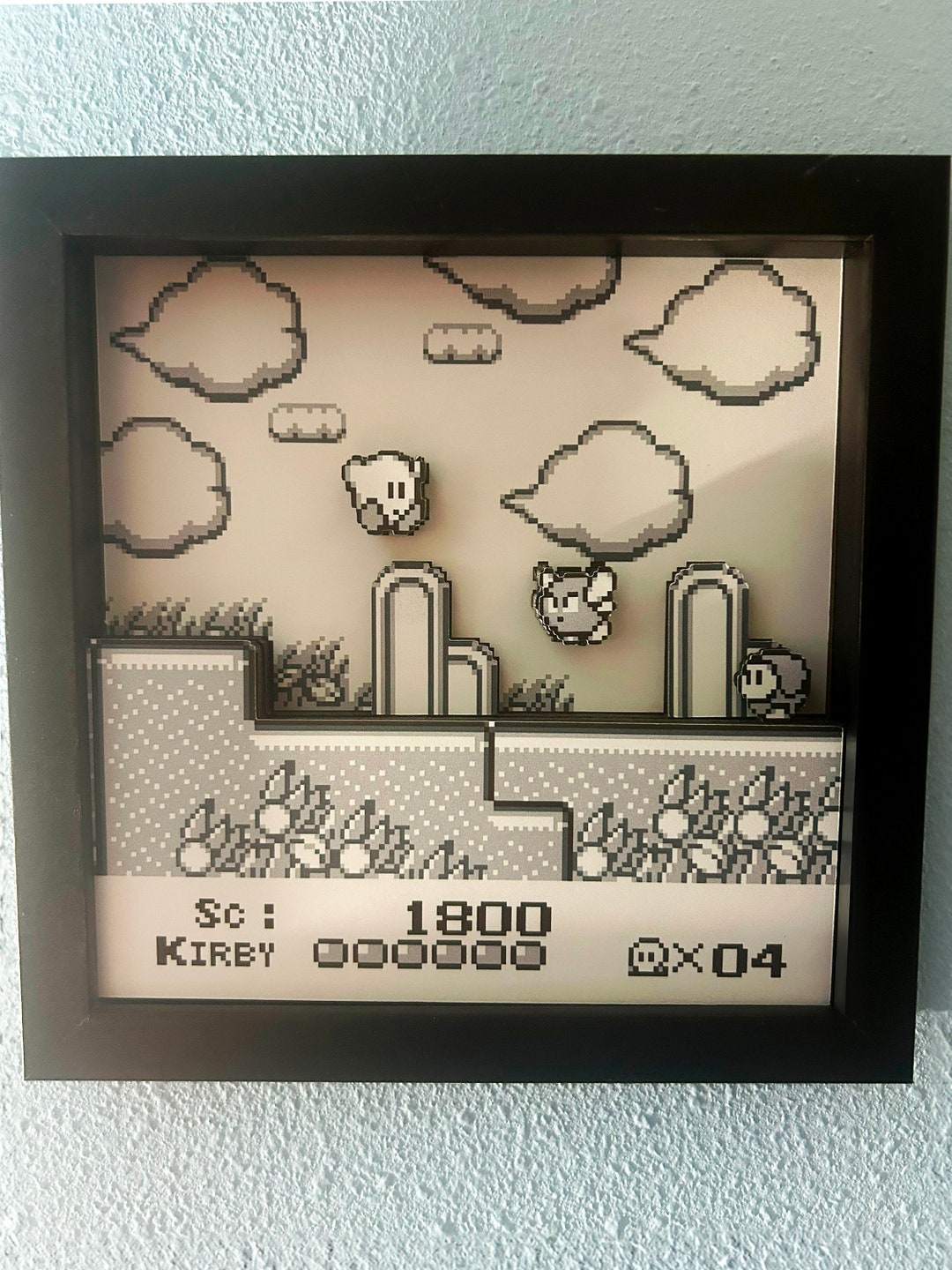Kirby's Dreamland 3D Shadow Box: Retro Gameboy Art (8x8) - Etsy