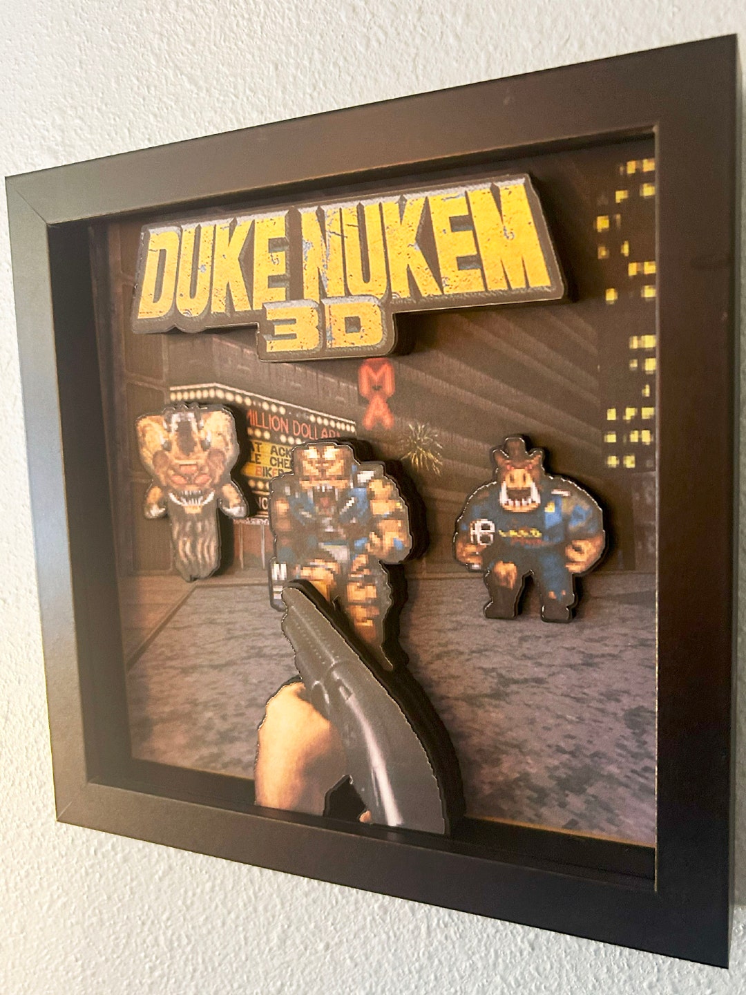 Duke Nukem 3D Shadow Box, 8x8 Classic Video Game Art - Etsy