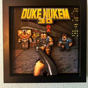 Duke Nukem 3D Shadow Box, 8x8 Classic Video Game Art - Etsy
