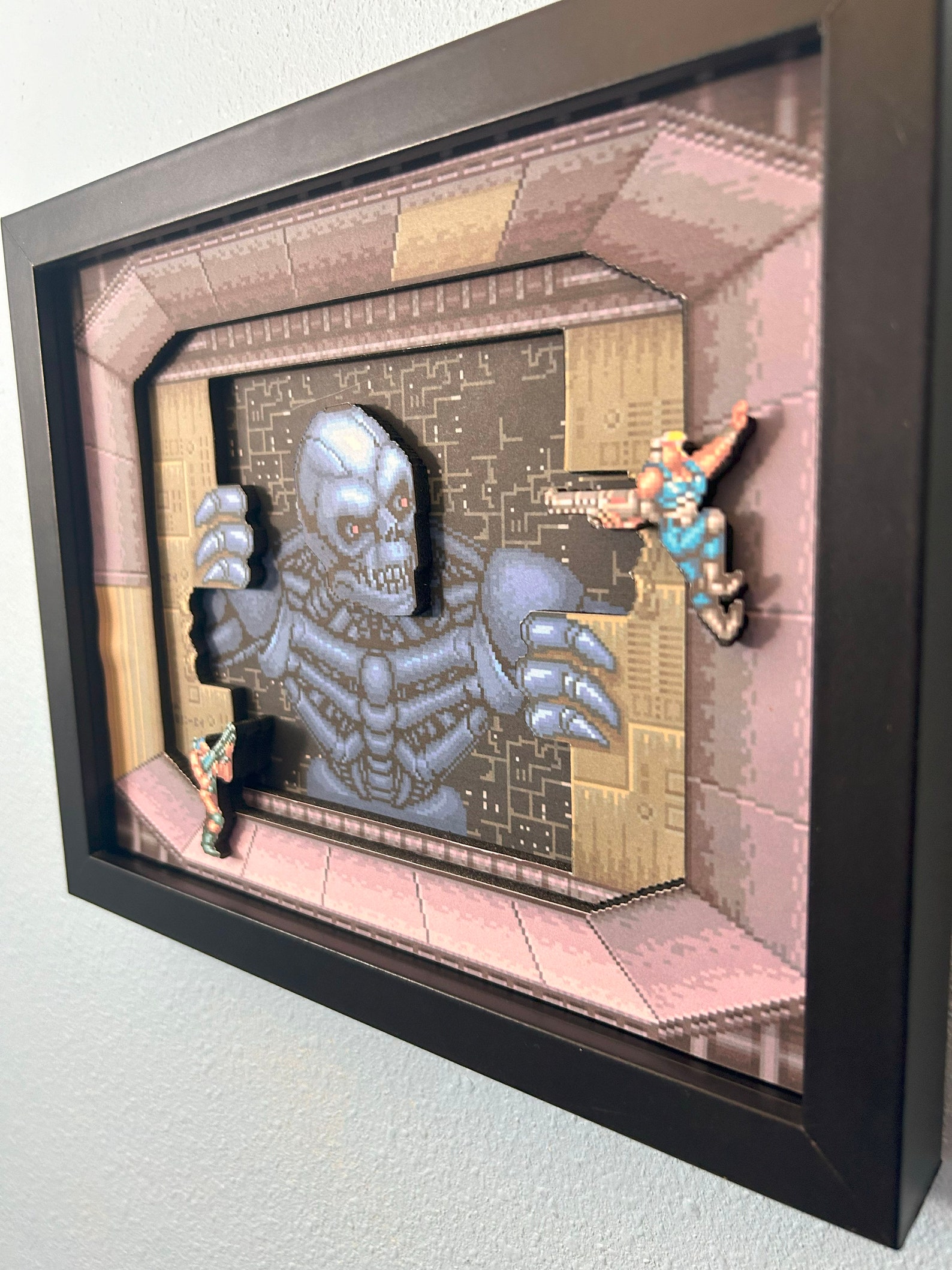 Contra 3 Alien Wars Shadow Box: SNES Retro Gaming Art (8x10) - Etsy