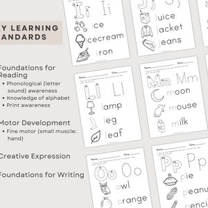 Instant Download Coloring Prek Worksheets Letters Writing Worksheet ABC ...