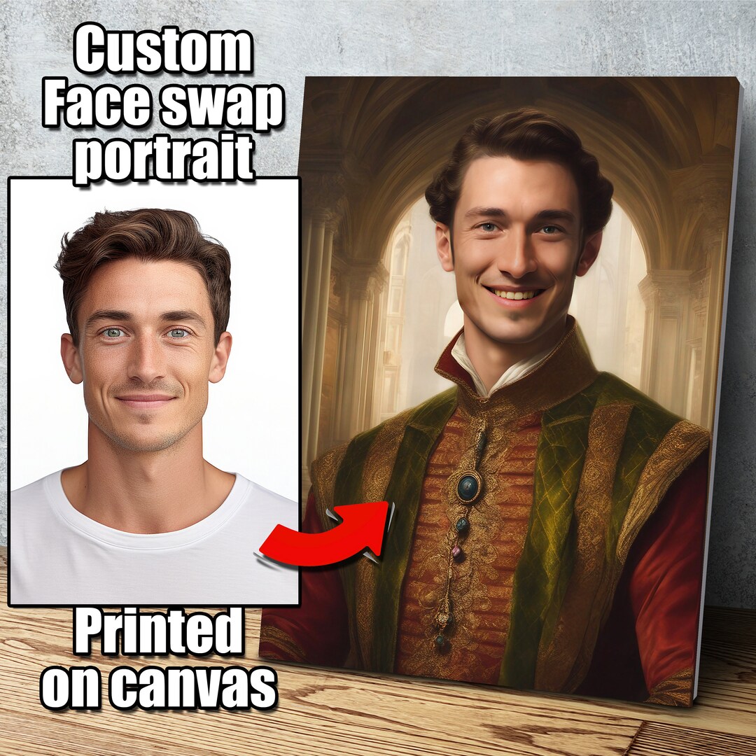 Custom Face Swap Canvas Prints - Personalized Photo Portraits ...
