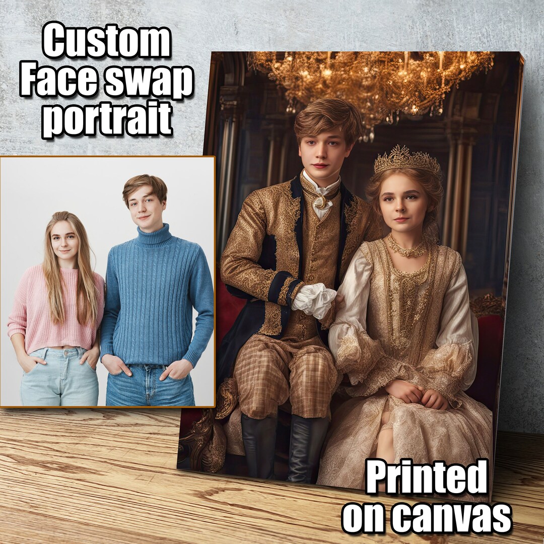 Memories Meet Laughter With Custom Face Swap Portraits on Canvas ...