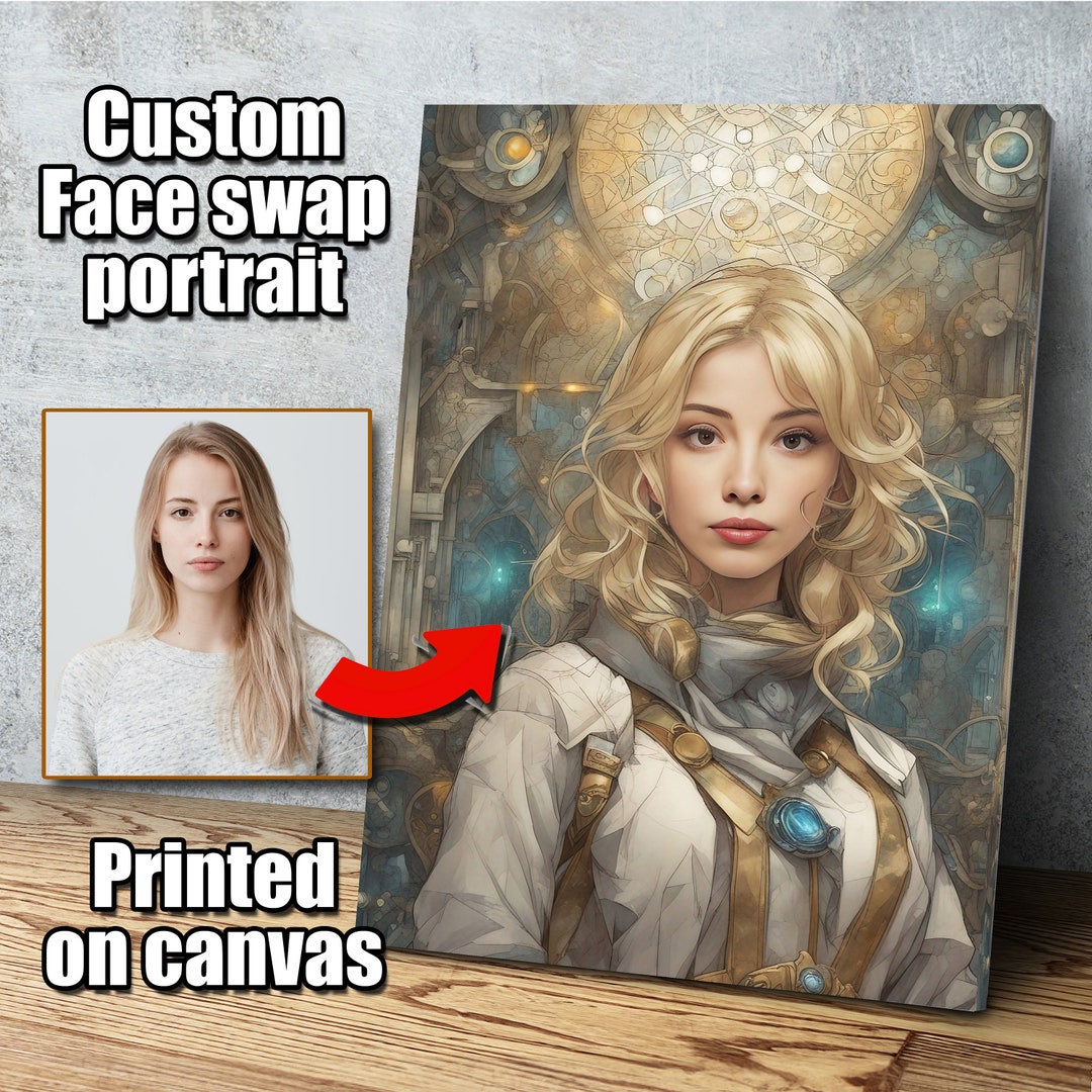 Custom Face Swap Portraits Printed on Canvas Make Your Own Hilarious ...
