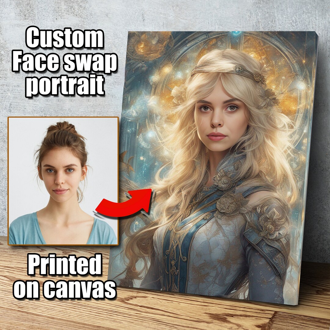 Unique Face Swap Portrait Canvas Prints Transform Photos Into One-of-a ...