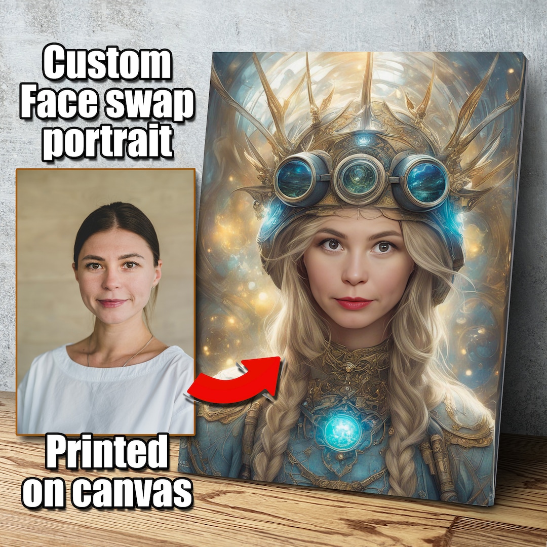 Face Swapped Portraits on Canvas Replace Faces With Friends and Family ...