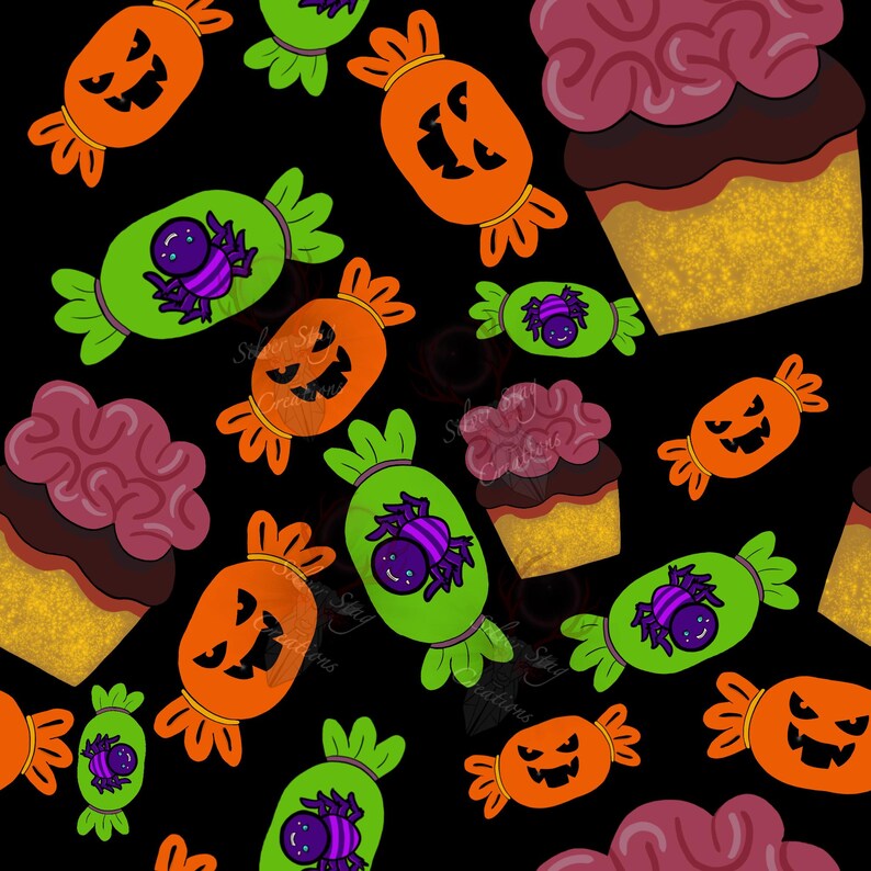 Halloween Repeating Patterns, Halloween, Art, - Etsy