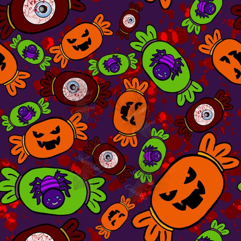 Halloween Repeating Patterns, Halloween, Art, - Etsy