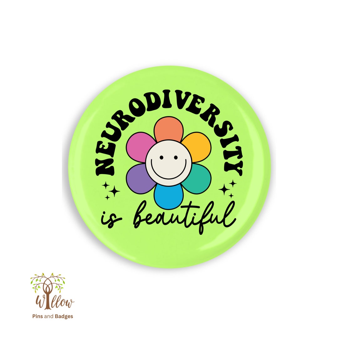 Autism Neurodiversity is Beautiful Button Badge, Mobility Aid ...