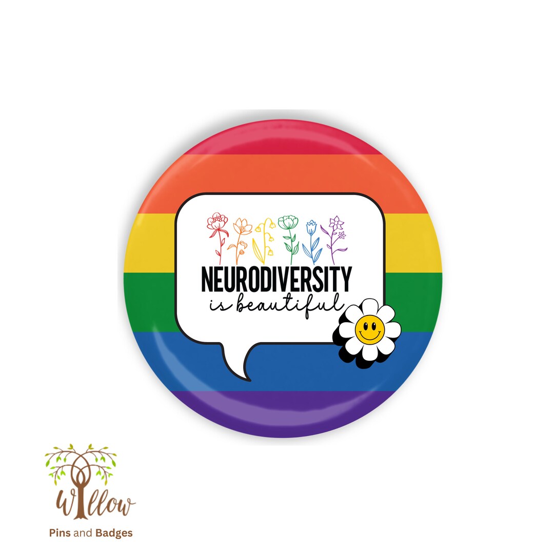 Neurodiversity Badge Neurodiversity Awareness Neurodiversity - Etsy