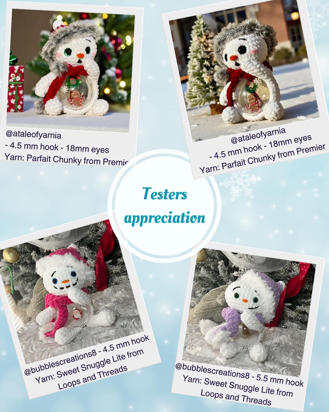 See-through Snowman Crochet Pattern - Christmas Snow Globe Ornament ...