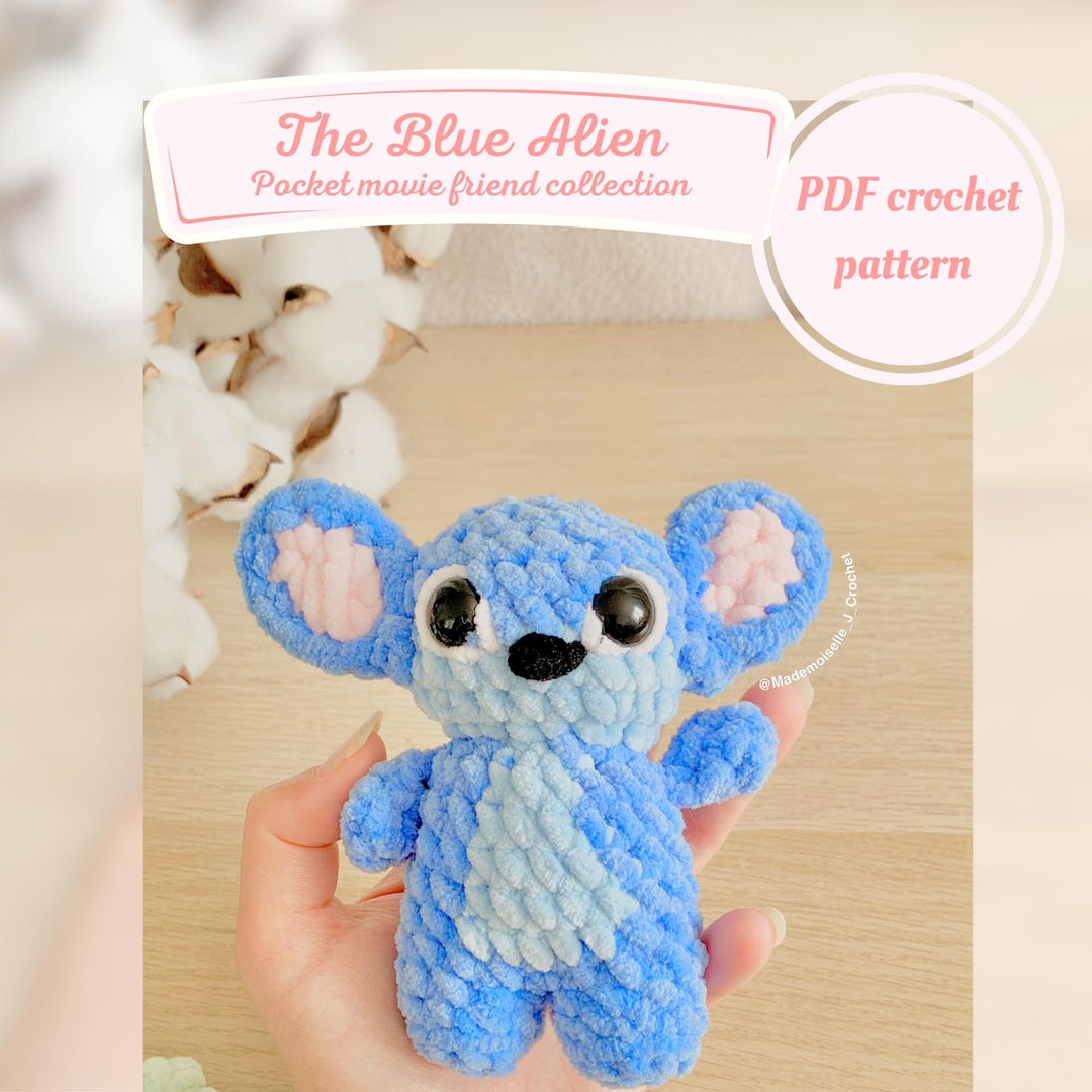 Pocket Movie Friend Blue Alien Crochet Pattern, Movie Character Pattern ...