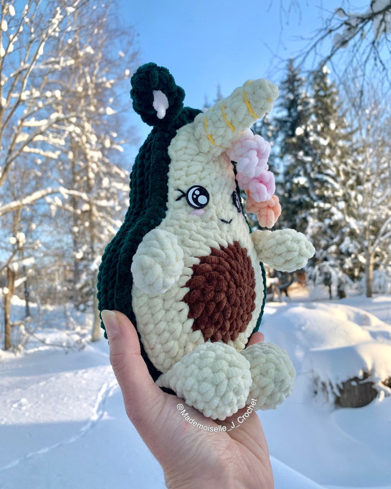 Avocado Unicorn Crochet Pattern Unique Avocado Amigurumi Pattern ...