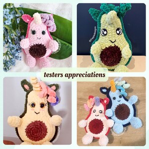 Avocado Unicorn Crochet Pattern, Unique Avocado Amigurumi Pattern ...