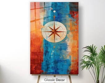 Compass Wall Decor Nautical Wall Decor Patina Rose Compass - Etsy