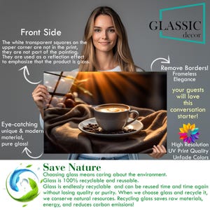 Coffee Wall Art, Cafe Decor, Kitchen Wall Decor, Tempered Glass ...