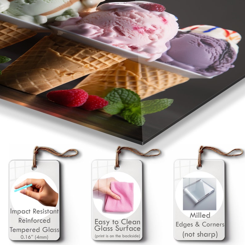 Ice Cream Wall Art Decor, Ice Cream Wall Print, Bedroom Decor, Kitchen ...