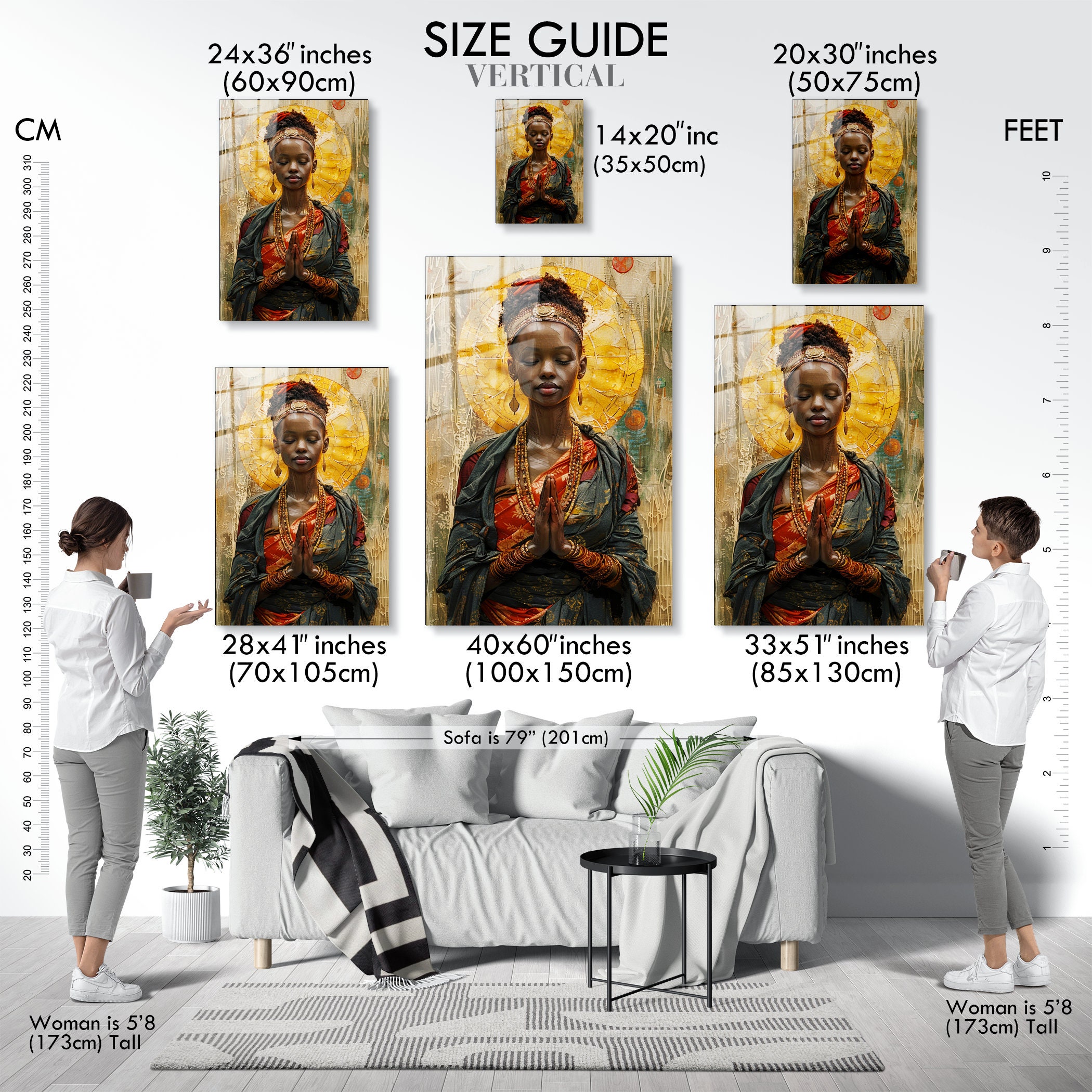 African Woman Wall Art, Meditation Praying Wall Decor, Spiritual Print ...