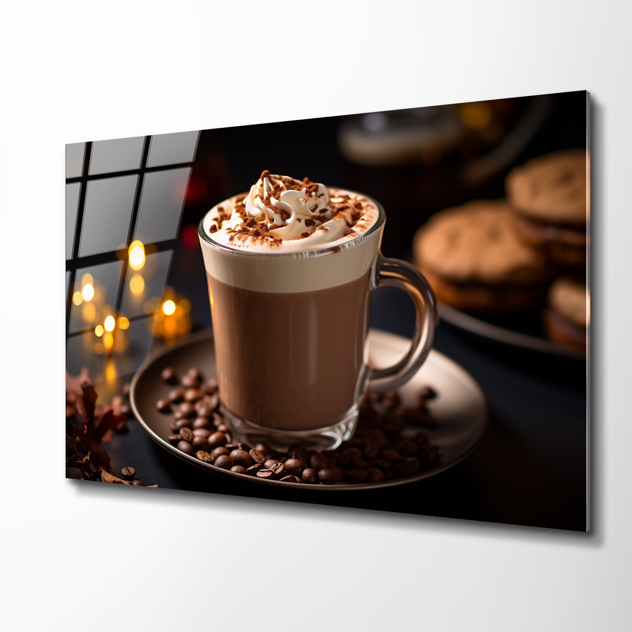 Cafe Wall Art Decor, Cafe Wall Hanging, Cappuccino Print, Kitchen Wall ...