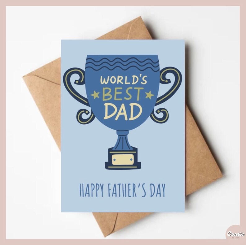 Worlds Best Dad Fathers Day Card - Etsy