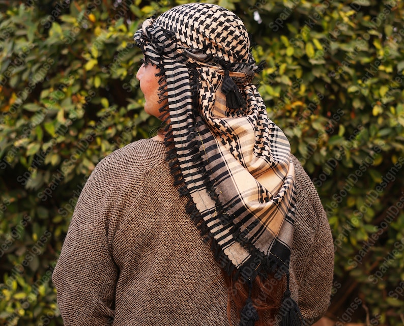 Keffiyeh Palestine Shemagh Scarf, Arafat Hatta Arab Style Shemagh ...