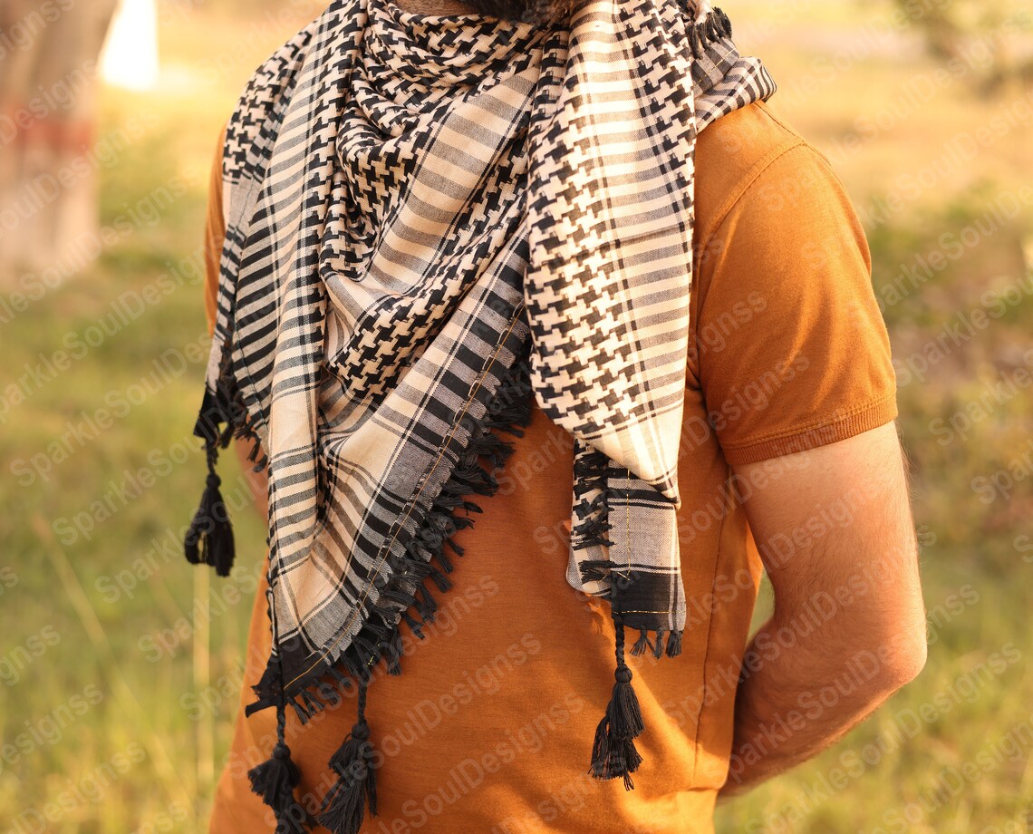 Unique Palestine Keffiyeh Scarf, Vintage Traditional Shemagh Scarf ...
