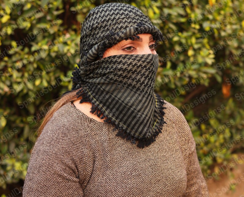 Keffiyeh Palestine Shemagh Scarf, Arafat Hatta Arab Style Shemagh ...