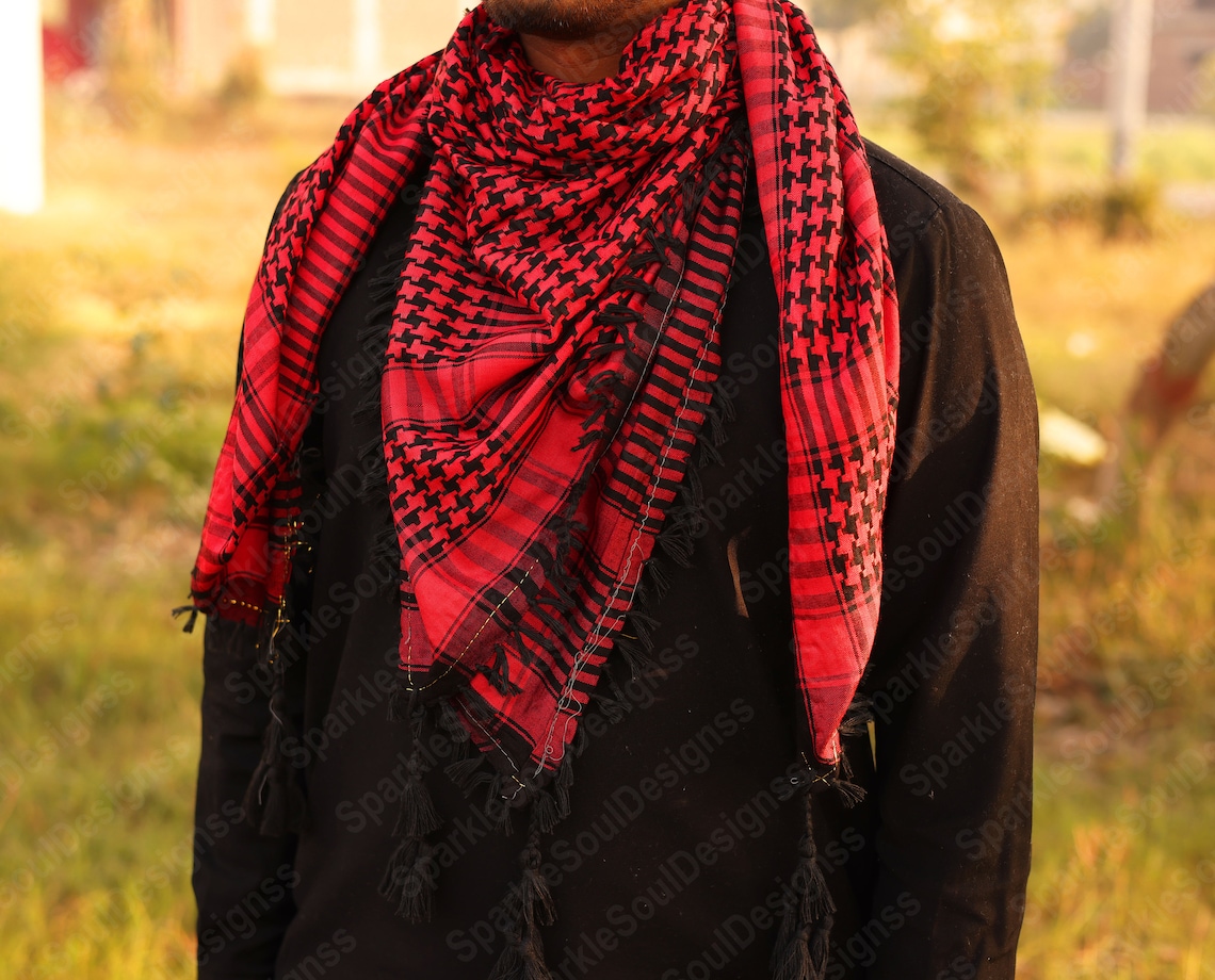 Unique Palestine Keffiyeh Scarf, Vintage Traditional Shemagh Scarf ...