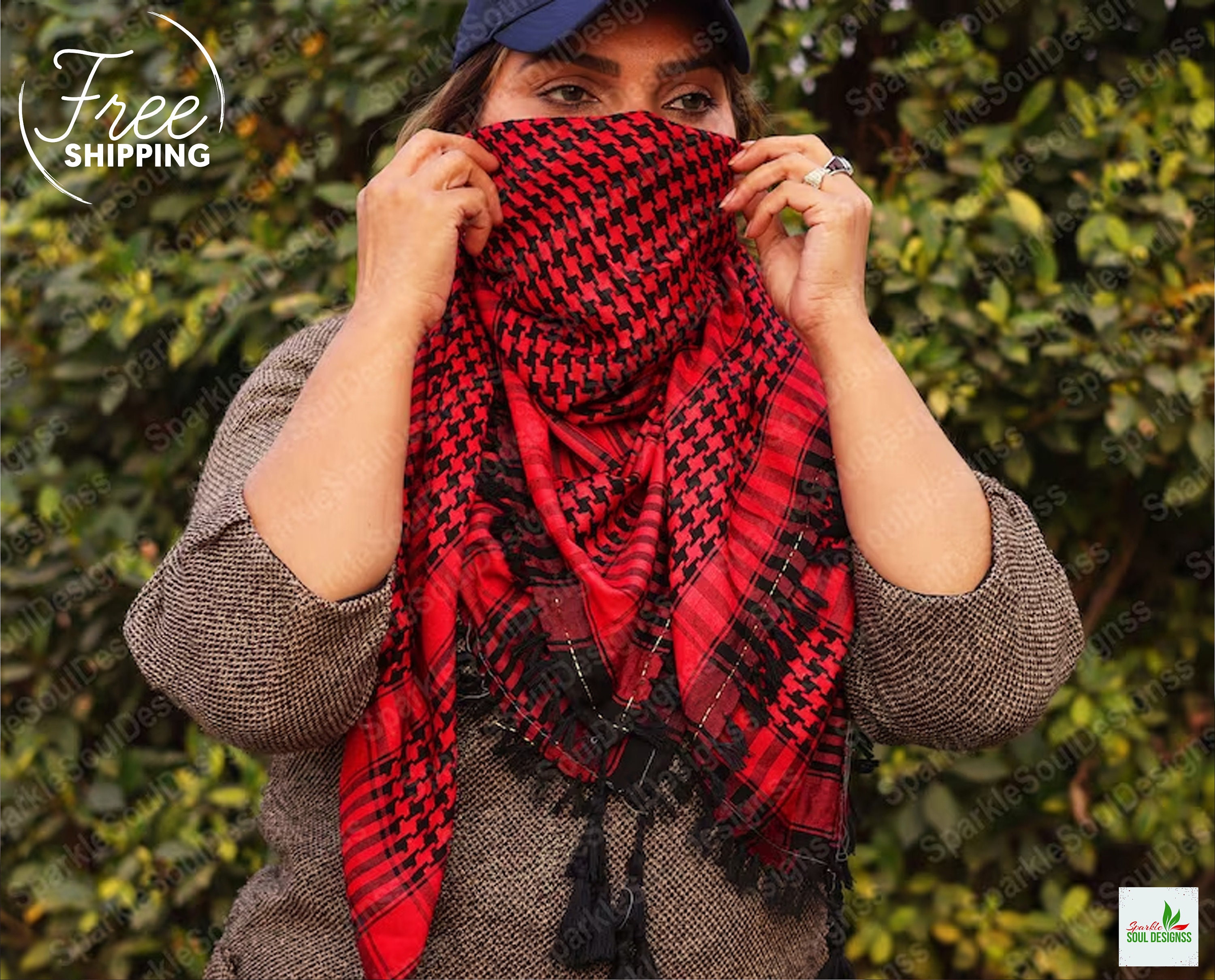Keffiyeh Palestine Shemagh Scarf, Arafat Hatta Arab Style Shemagh ...
