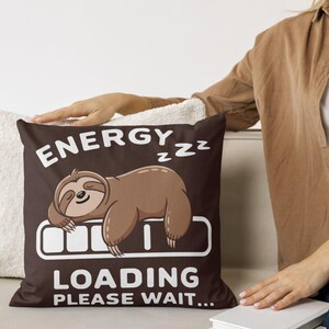 Energy Loading SVG Funny Sloth Design Relaxing & Sleepy Vibes SVG Lazy ...