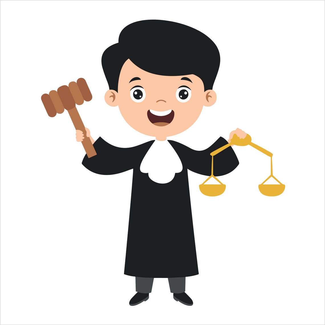 Cute Judge & Lawyer Clipart SVG and PNG Yasnaarts Design Law ...