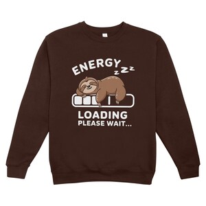 Energy Loading SVG Funny Sloth Design Relaxing & Sleepy Vibes SVG Lazy ...