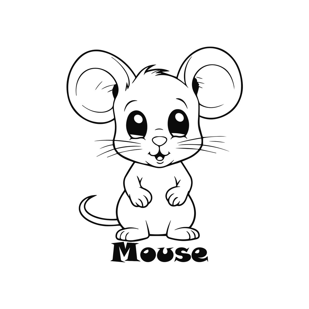 Cute Mouse SVG & Pet Animals - Doodle Cute Mouse PNG, Mouse Coloring ...